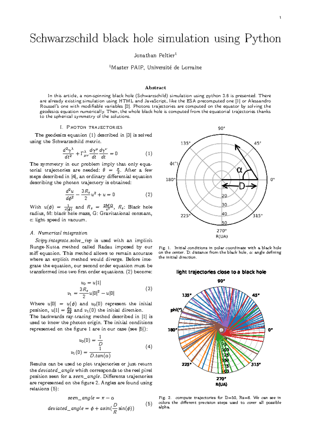 Black hole simulation - There are already existing simulation using ...
