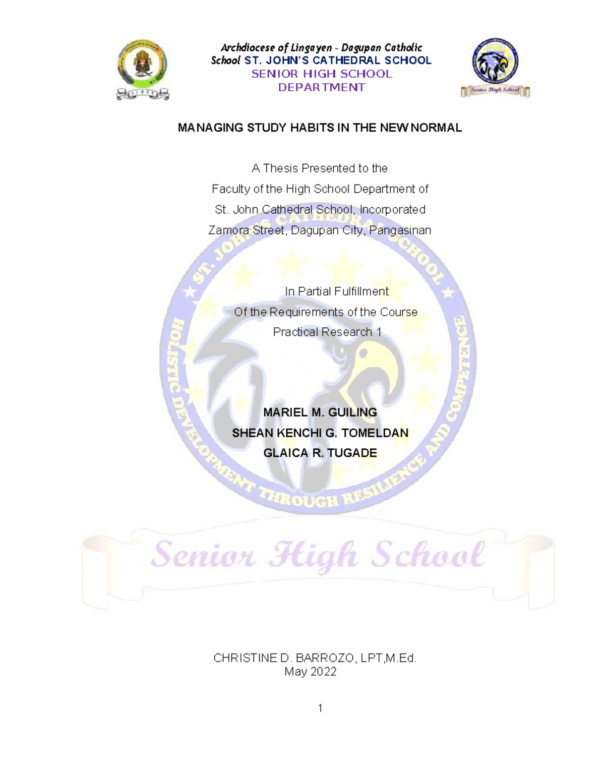 ABM Group 5 Revised - Research papers sample - School ST. JOHN’S ...