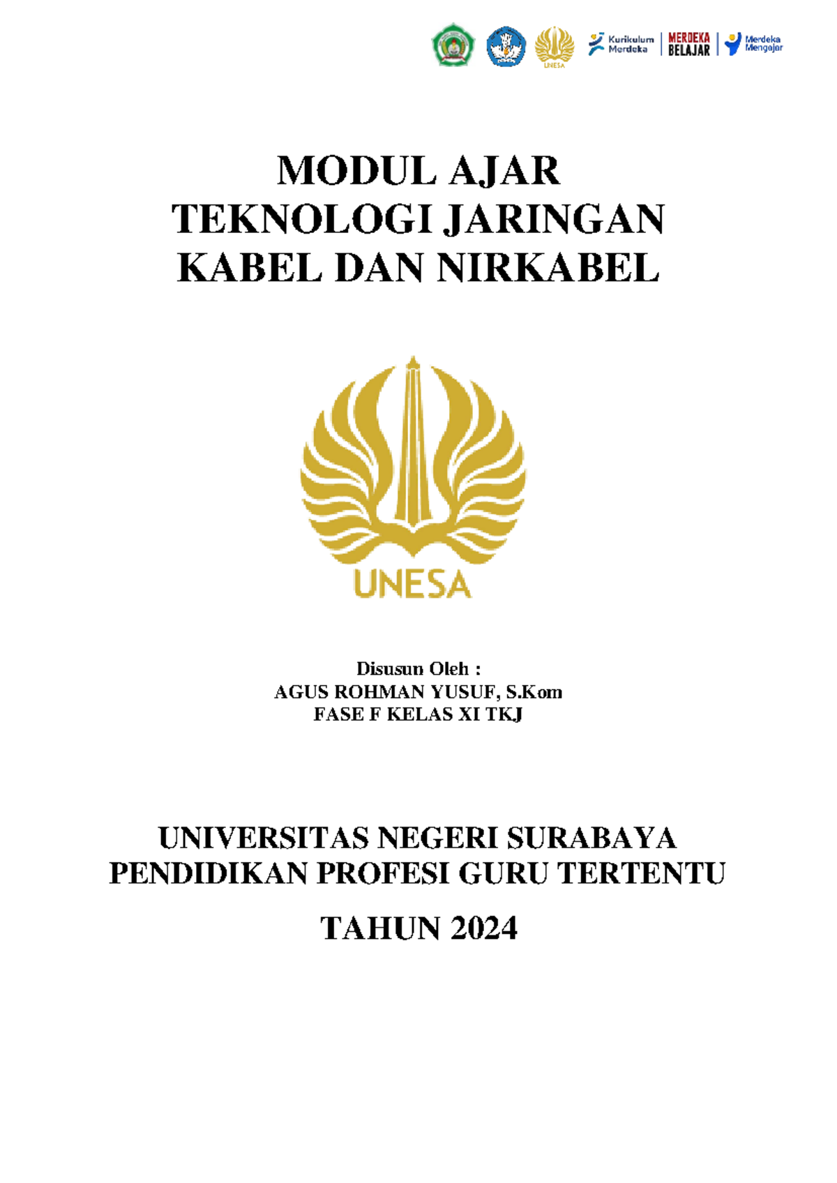 Modul Pembelajaran AGUS Rohman Yusuf, S - MODUL AJAR TEKNOLOGI JARINGAN ...