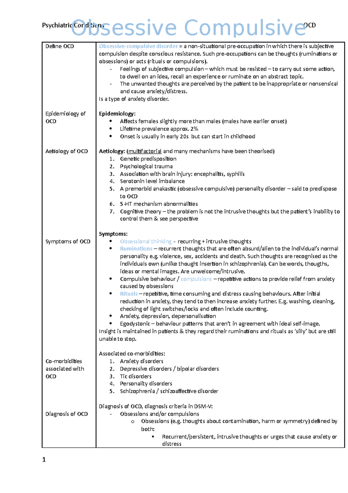 Obsessive-compulsive disorder - Such pre-occupations can be thoughts ...