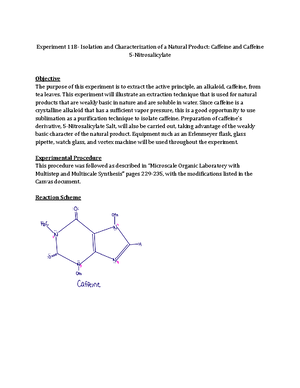 Organic chemistry Lab report number 1 - Solvent Extraction and Partition Coefficient Part A ...