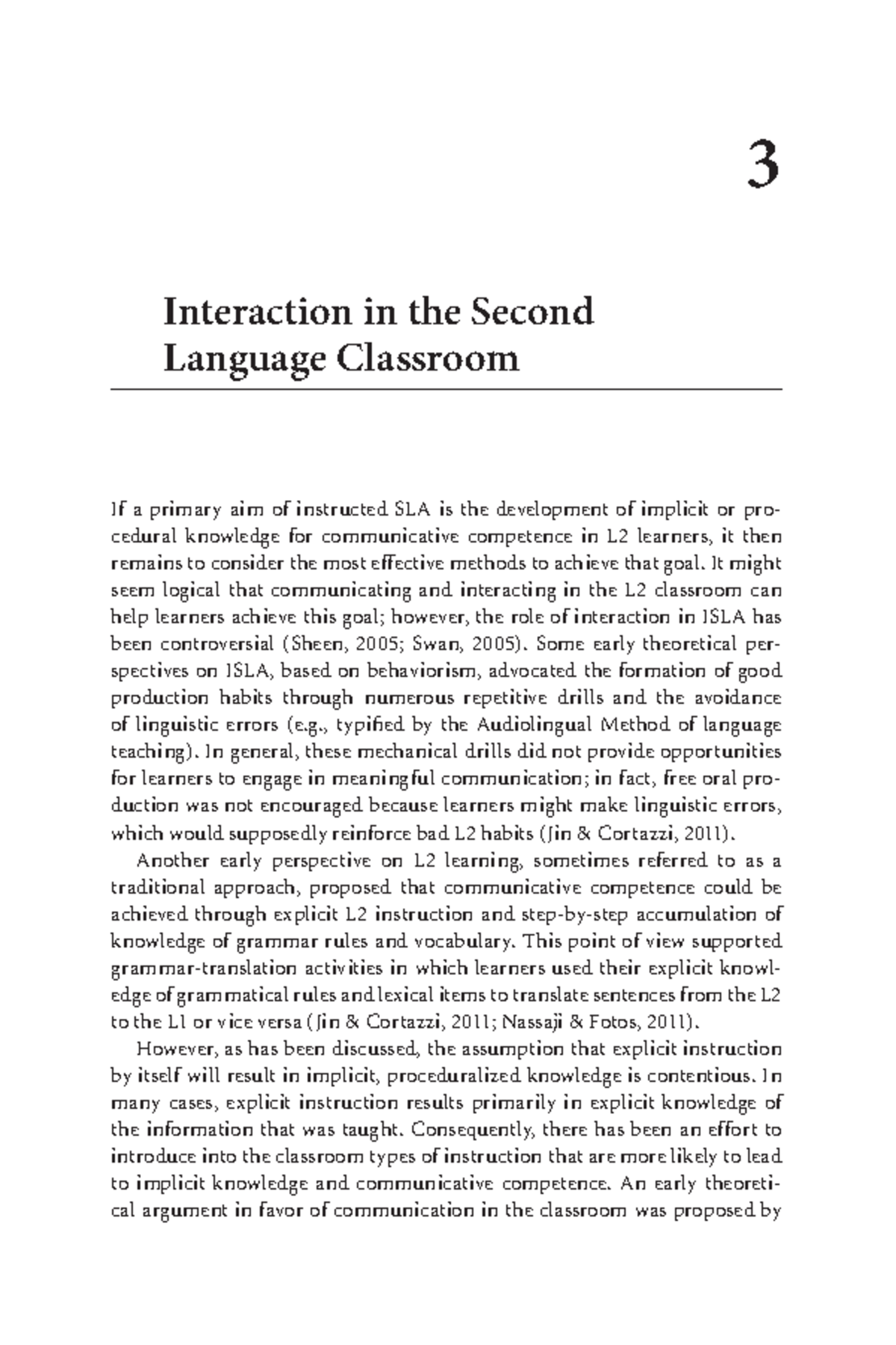 Interaction-in-Second-Language-Classroom - 3 Interaction in the Second Language Classroom If a ...
