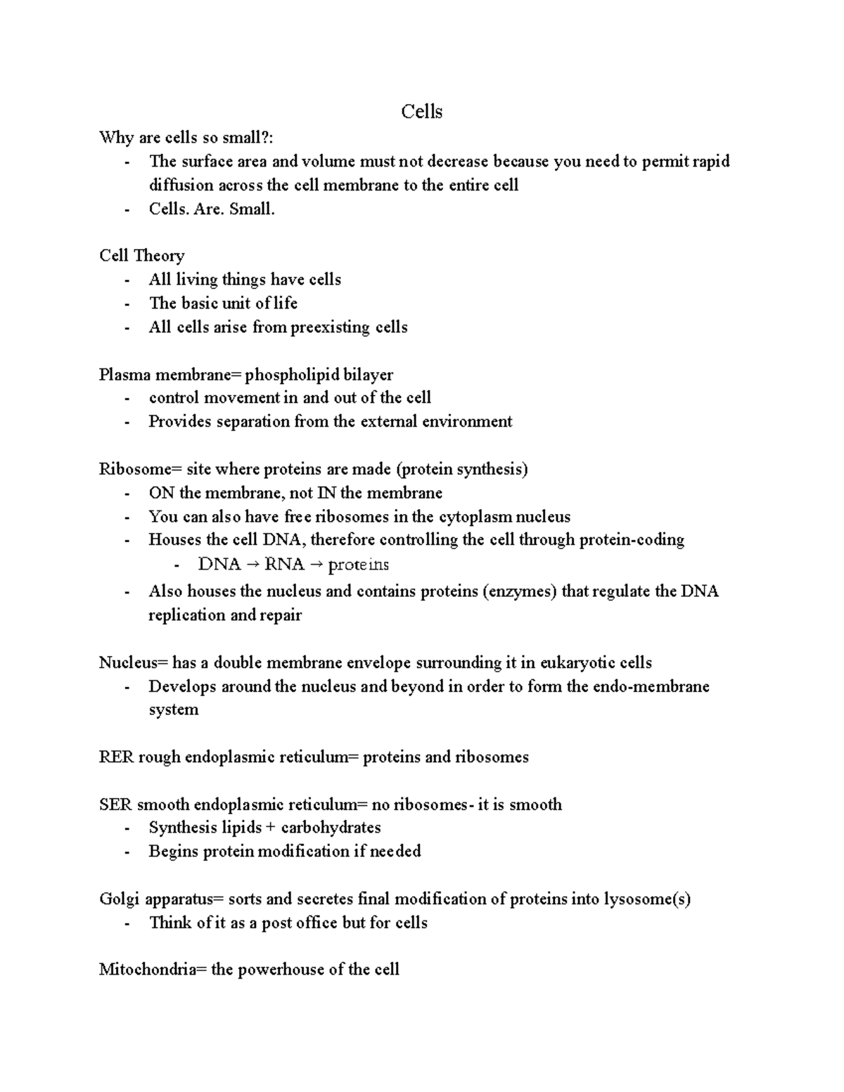 Cells - Are. Small. Cell Theory - All living things have cells - The ...
