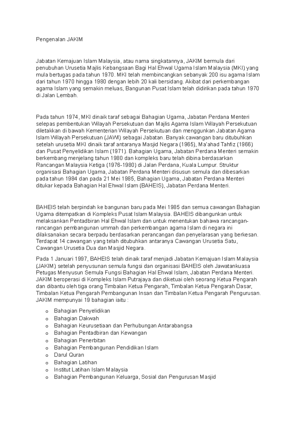 Pengenalan Jakim - ctu project - Pengenalan JAKIM Jabatan Kemajuan ...