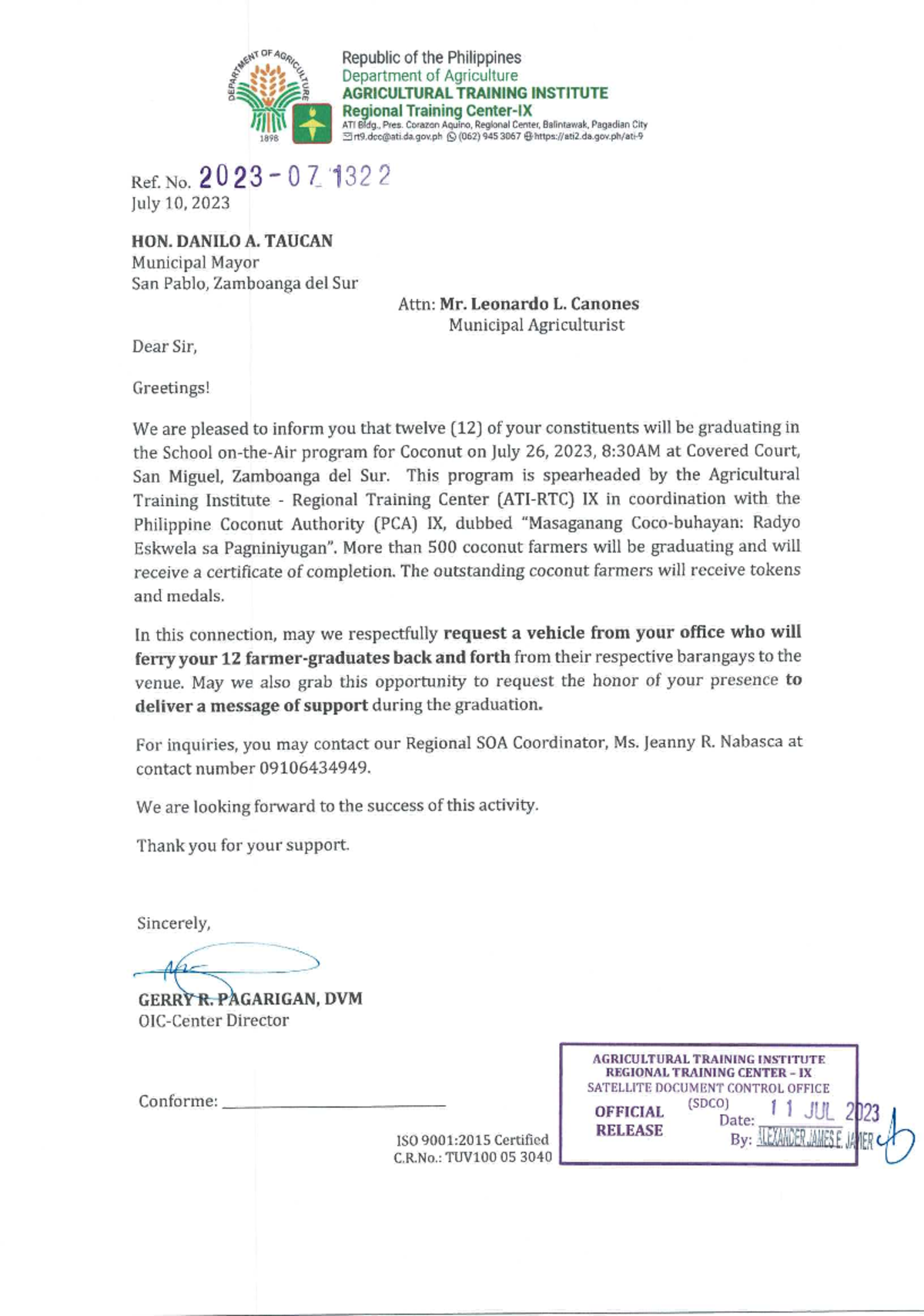 sample letter A clearer and more descriptive title will help others ...