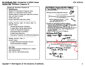 Tutorial work on Coventorware - CoventorWare Tutorial Presented by Brian Pepin 11/07 ...