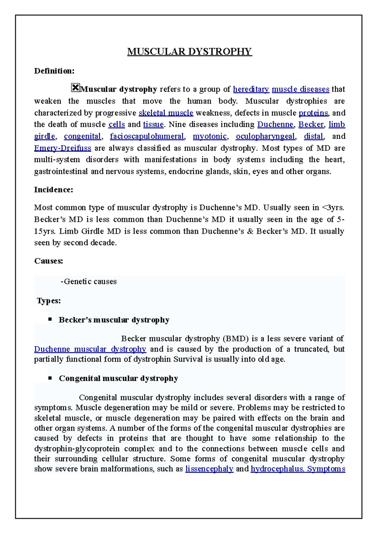 30. Muscular Dystrophy - MUSCULAR DYSTROPHY Definition: Muscular ...