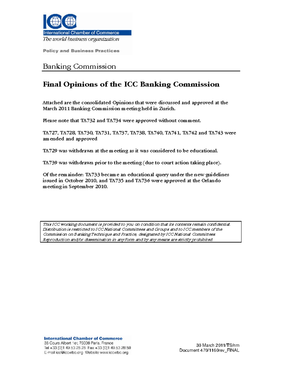 2011 04 - letter of credit - 30 March 2011/TS/nm Banking Commission ...