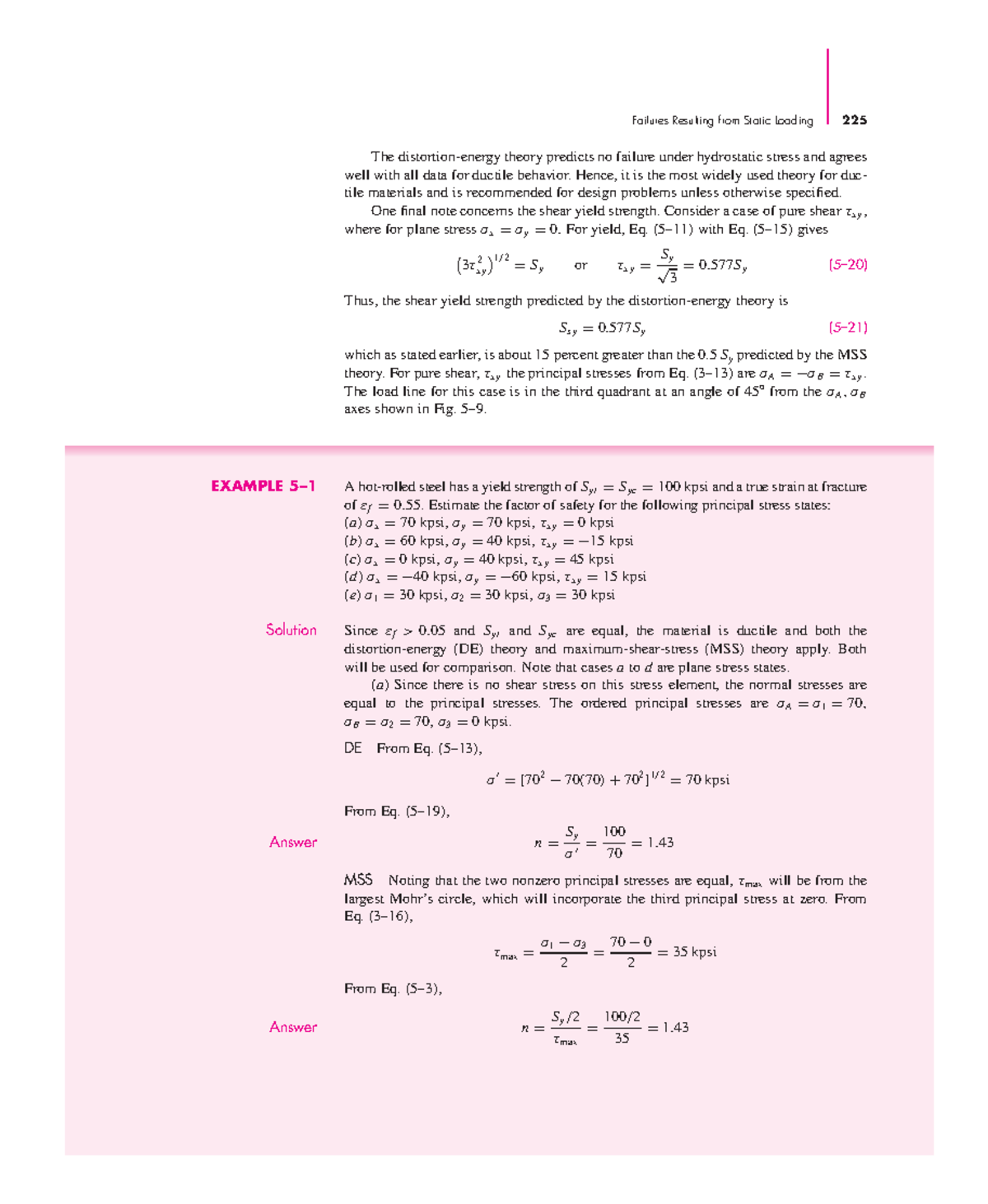 Mt2 ch5 - mt2 konu - Failures Resulting from Static Loading 225 The distortion-energy theory ...