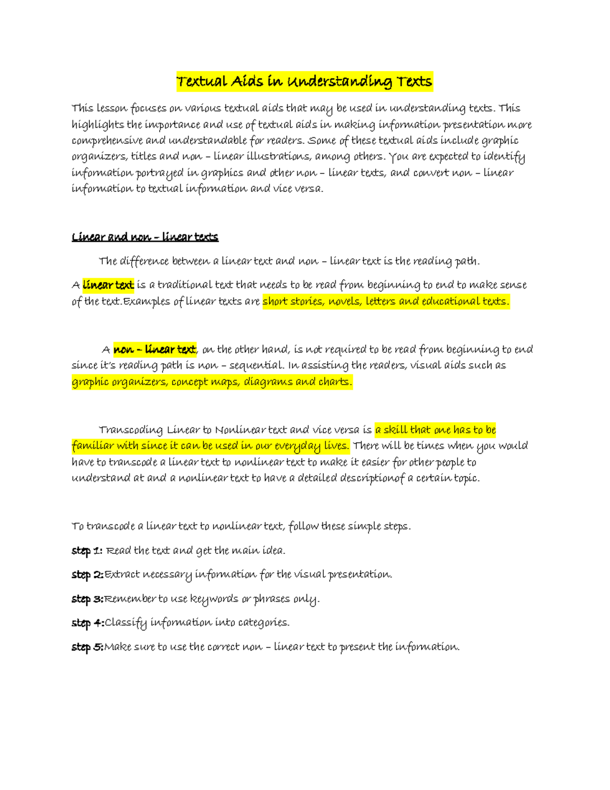 Textual Aids In Understanding Texts This Highlights The Importance 