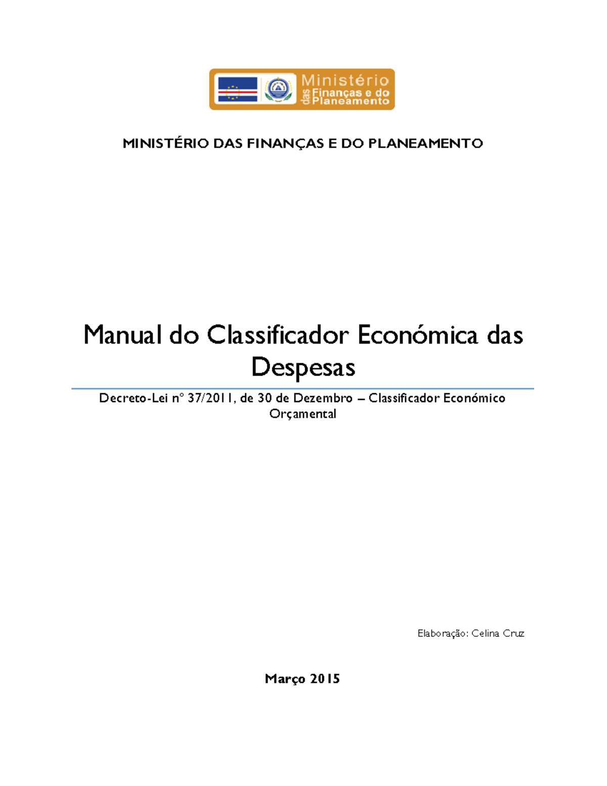 Manual Classificador Despesa CV Final - MINIST.. DAS FINAN«AS E DO ...