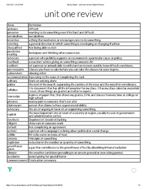 Unit 7 Sample Work - example - Name Unit 7 Sample Work This is to be ...