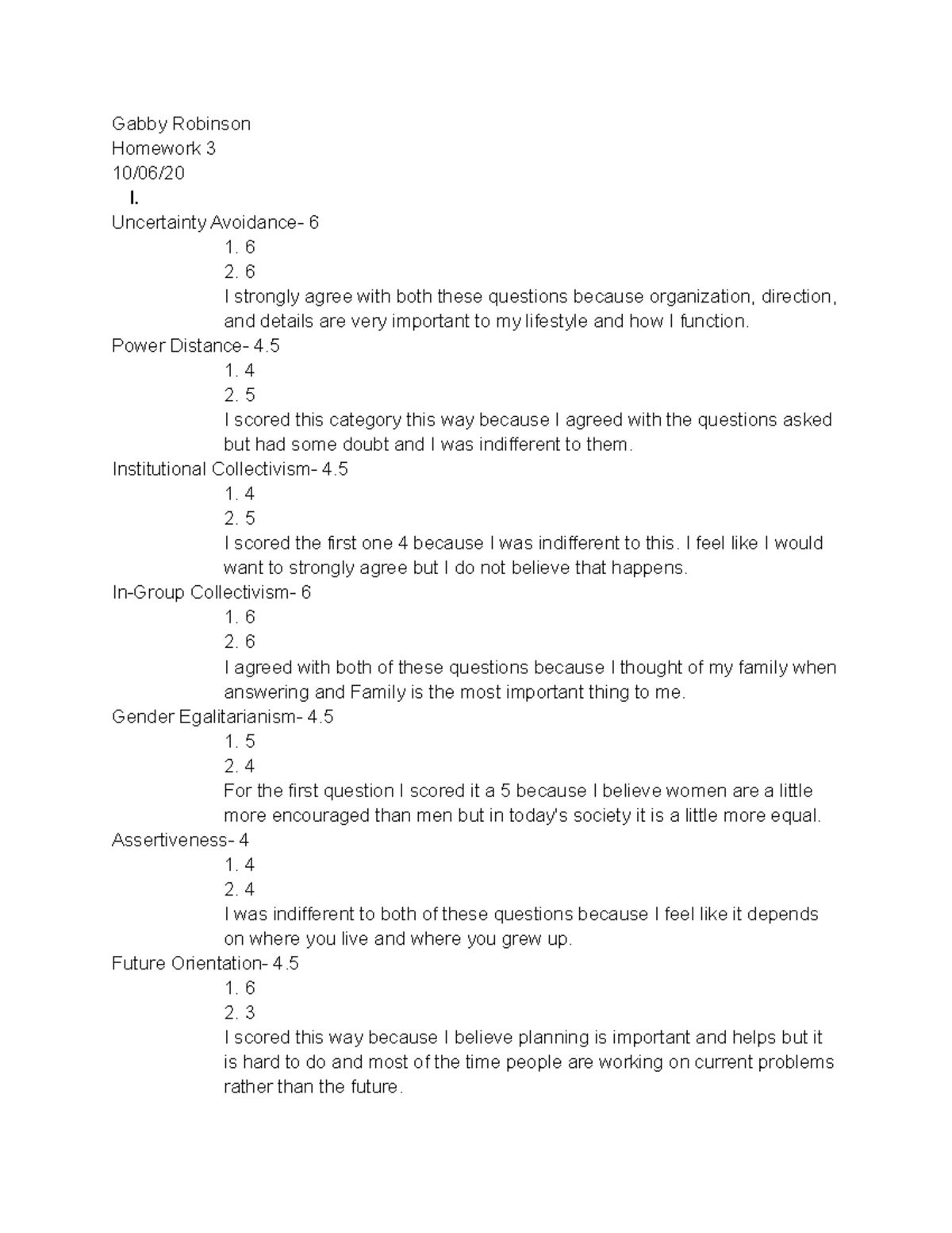 Org. Leadership HW 3 - Homework assignment 3. Questions and answers ...