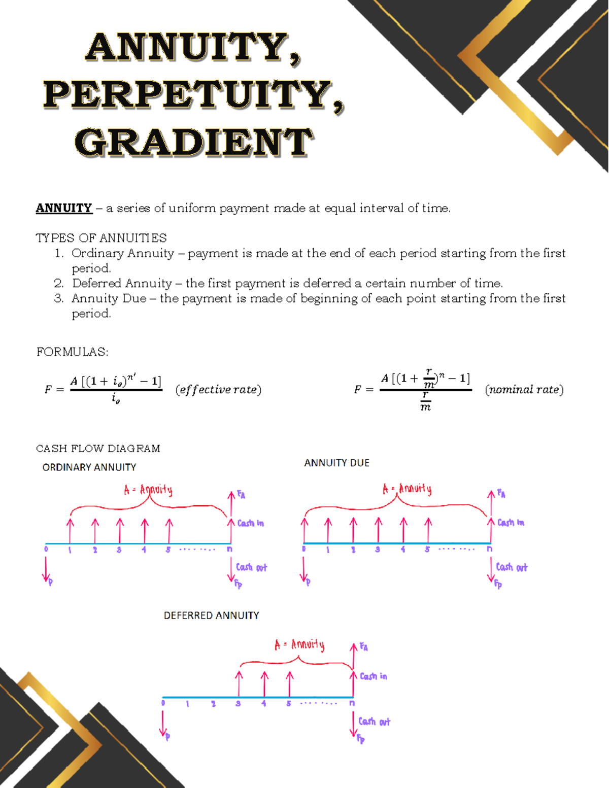 Annuity - asd - PERPETUITY, GRADIENT ANNUITY – a series of uniform ...