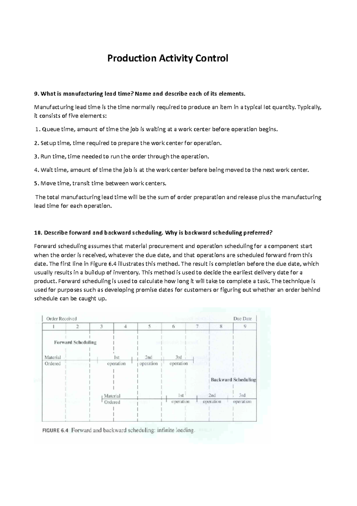 Noter til Production activity control - Production Activity Control ...