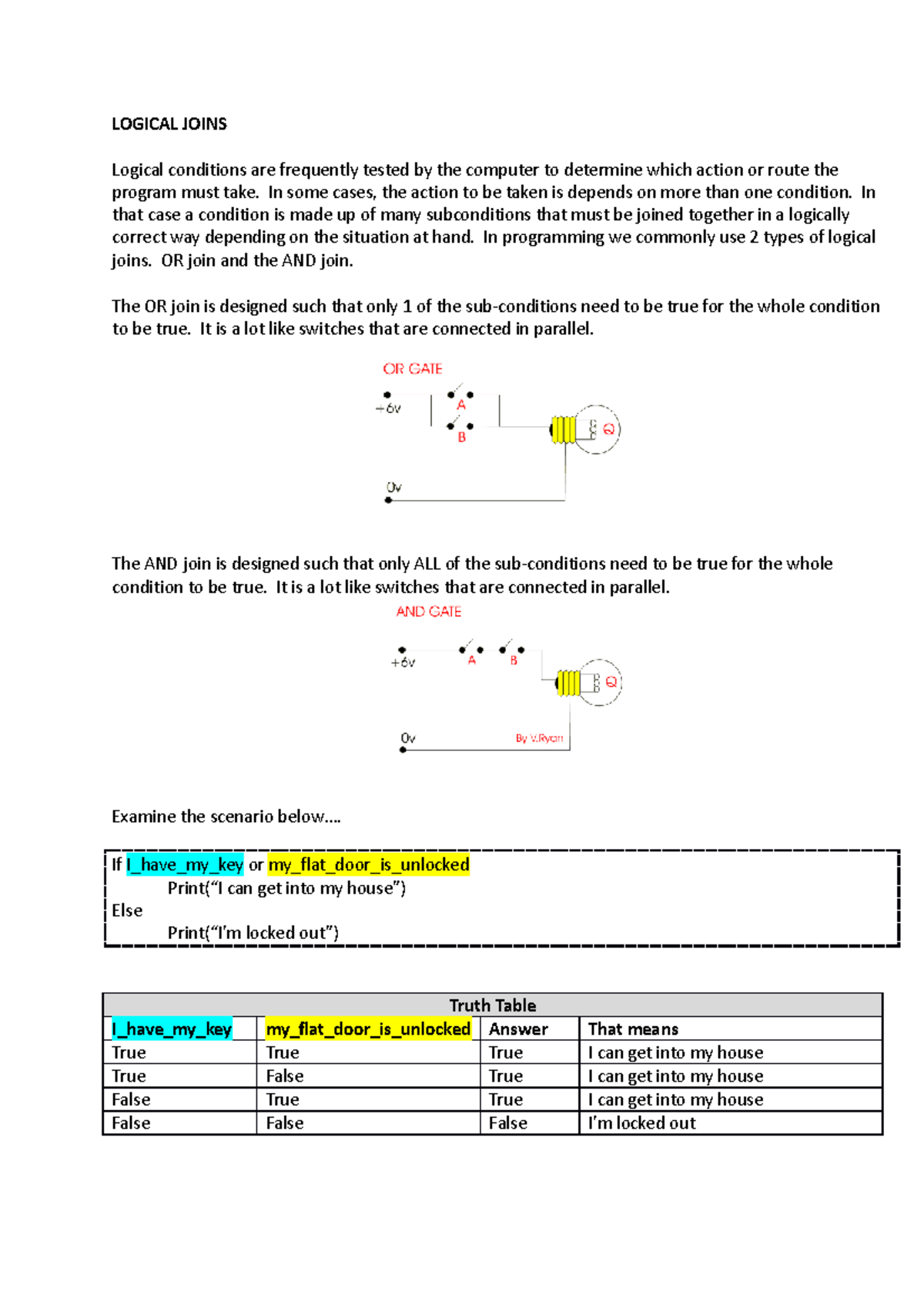 Lesson Nested If And Logical Joins Logical Joins Logical Conditions