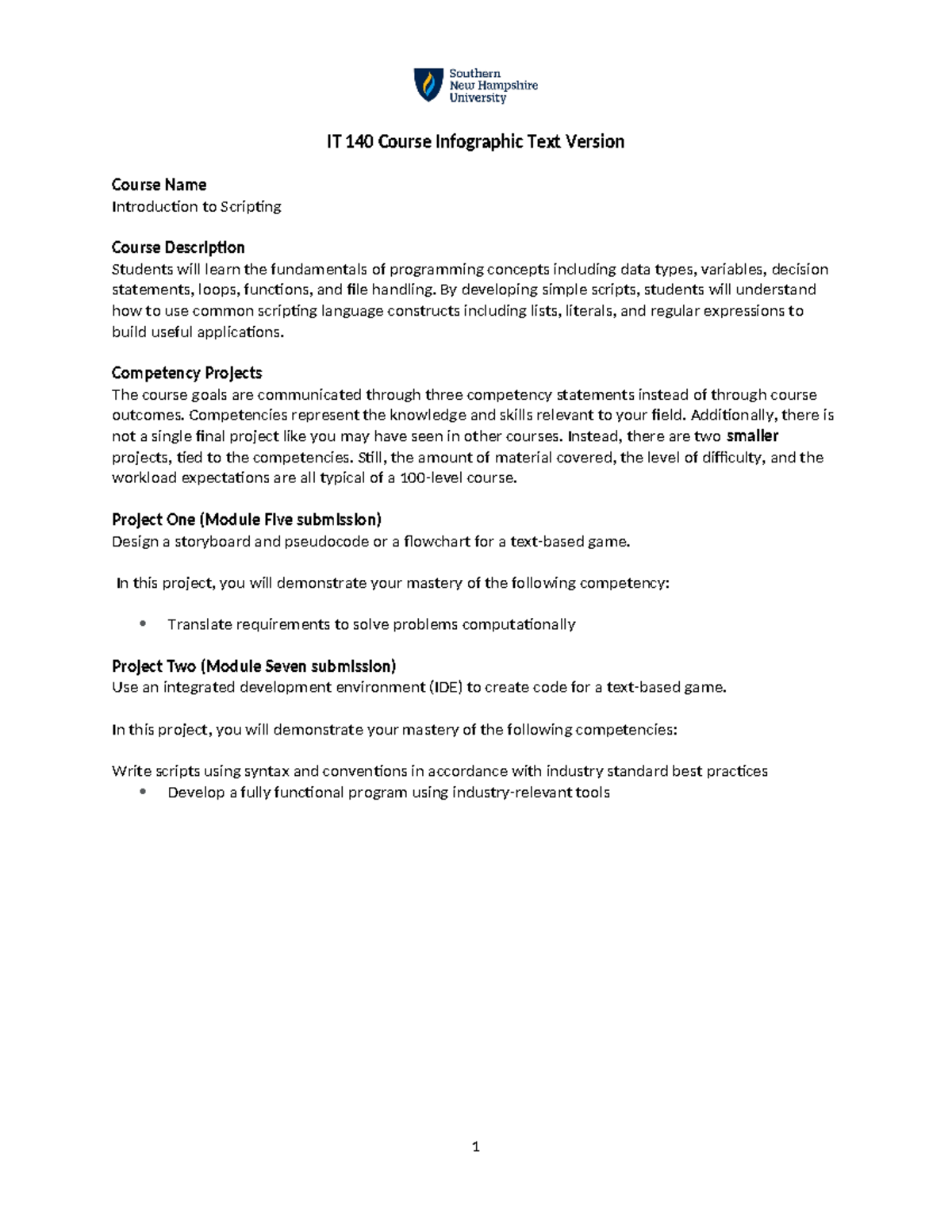 IT 140 Course Infographic Text Version - IT 140 Course Infographic Text ...