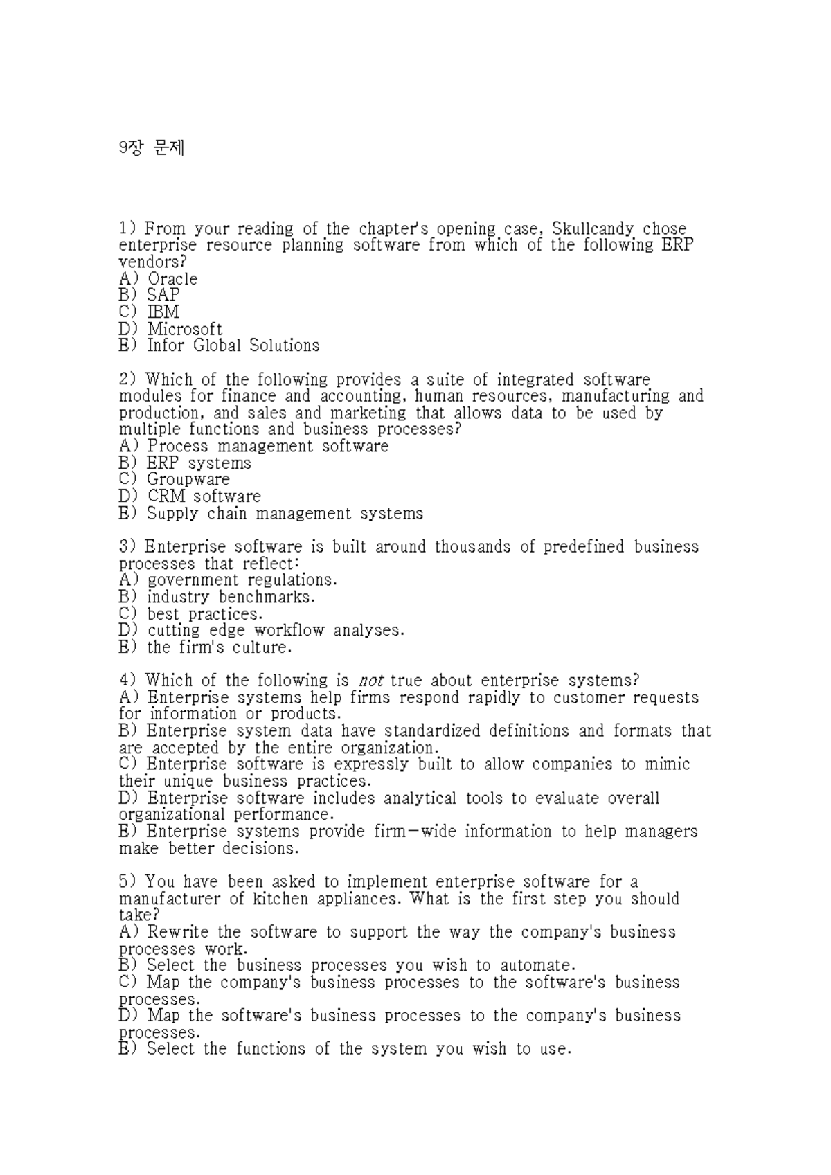 CH9 - ddda - 9 장 문제 From your reading of the chapter's opening case ...