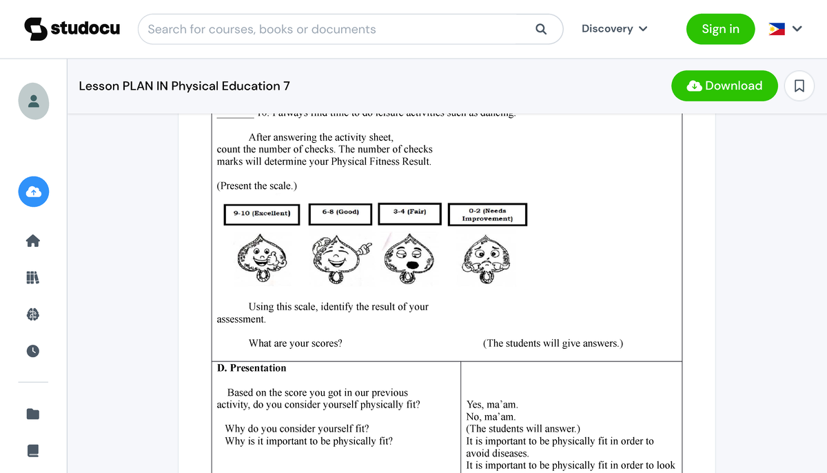 Lesson PLAN IN Physical Education 7 - Detailed Lesson Plan in Physical ...