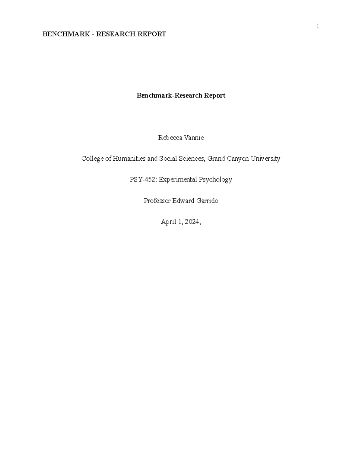 Benchmark Research Report - BENCHMARK - RESEARCH REPORT Benchmark ...