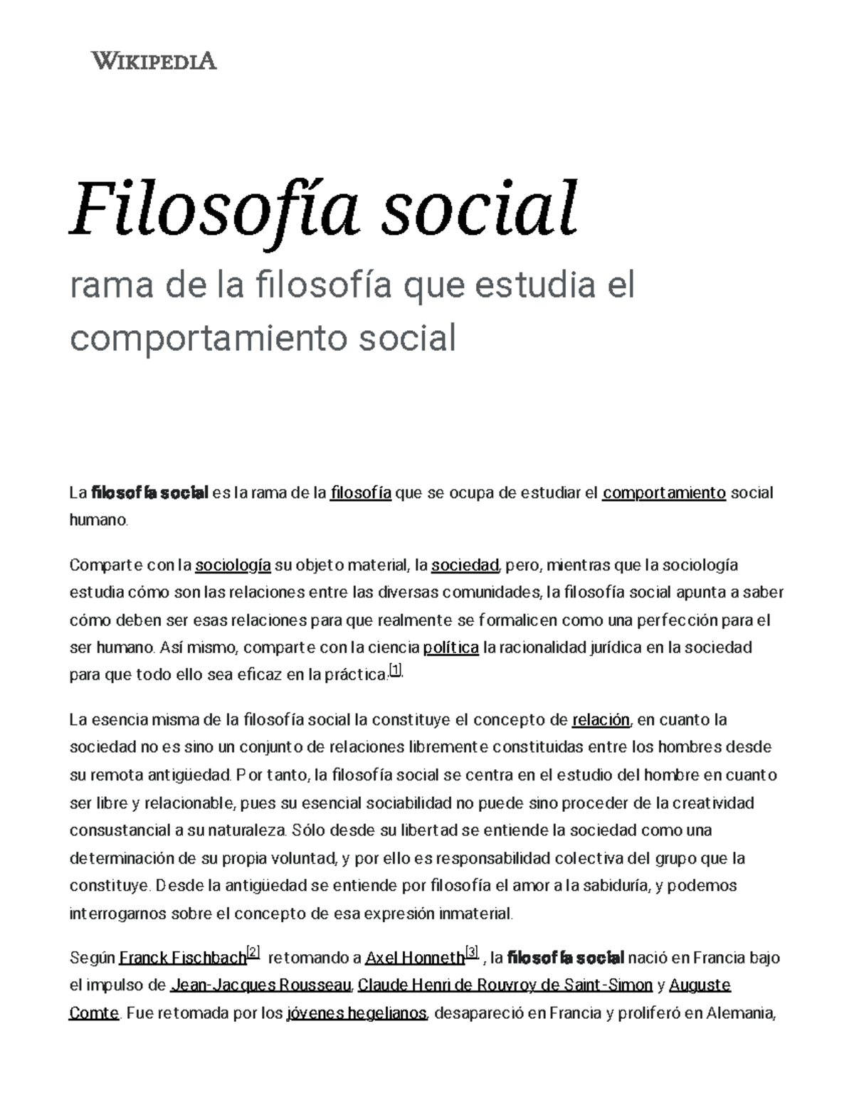 Filosofía social - Wikipedia, la enciclopedia libre - Filosofía social ...
