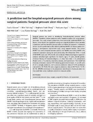 Predicting the Risk for Hospital-Acquired Pressure Ulcers in Critical ...