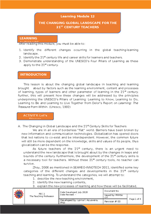 Domains of Learning (Notes) - TOPIC: THE THREE (3) DOMAINS OF LEARNING ...