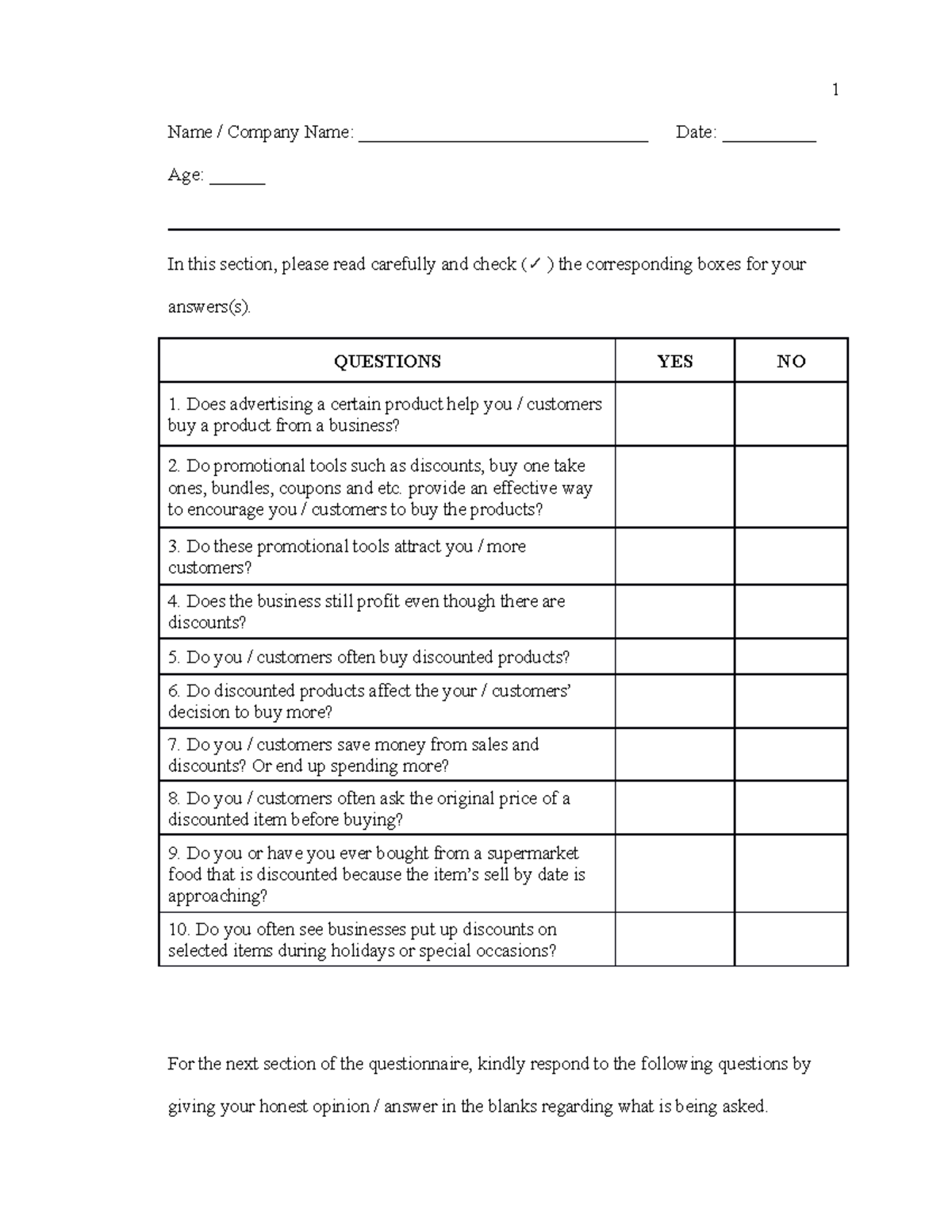Integration Paper Question - 1 Name / Company Name ...