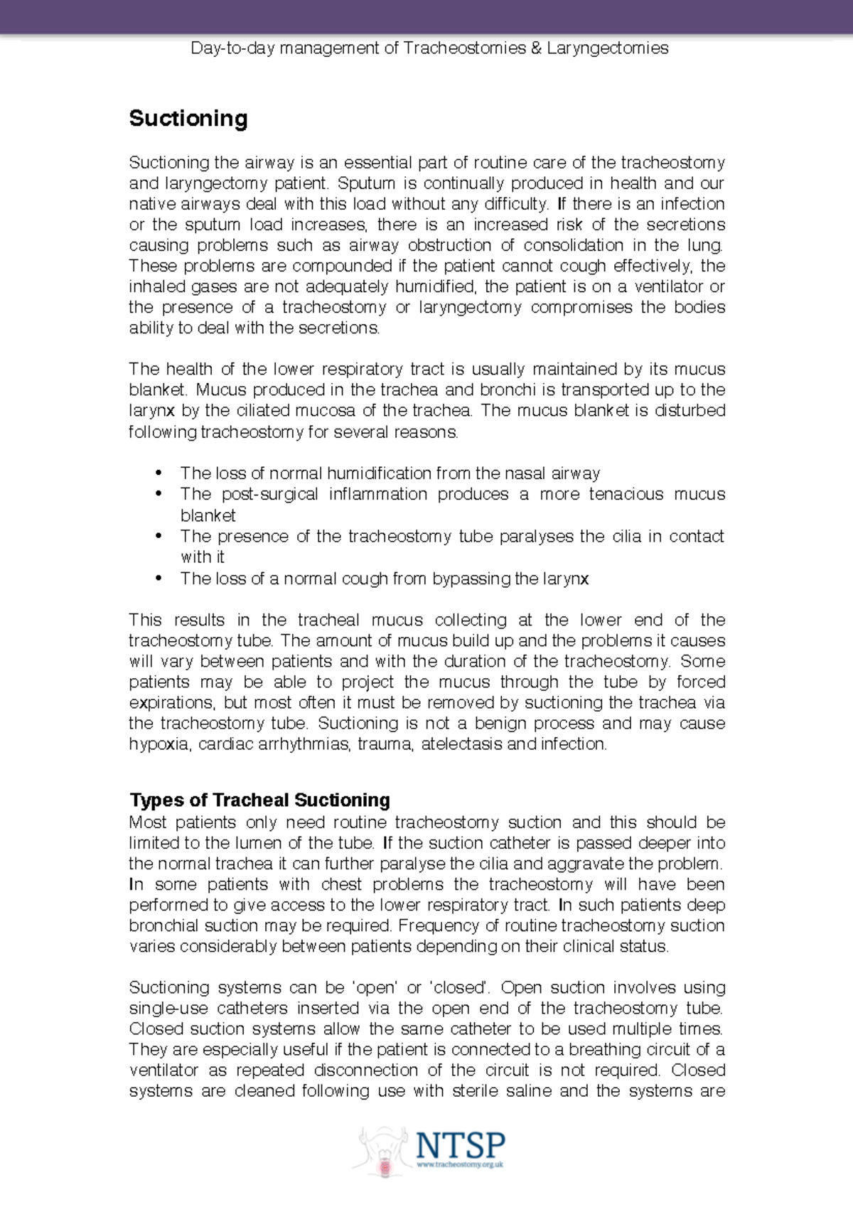 Suctioning - Suctioning Suctioning the airway is an essential part of ...