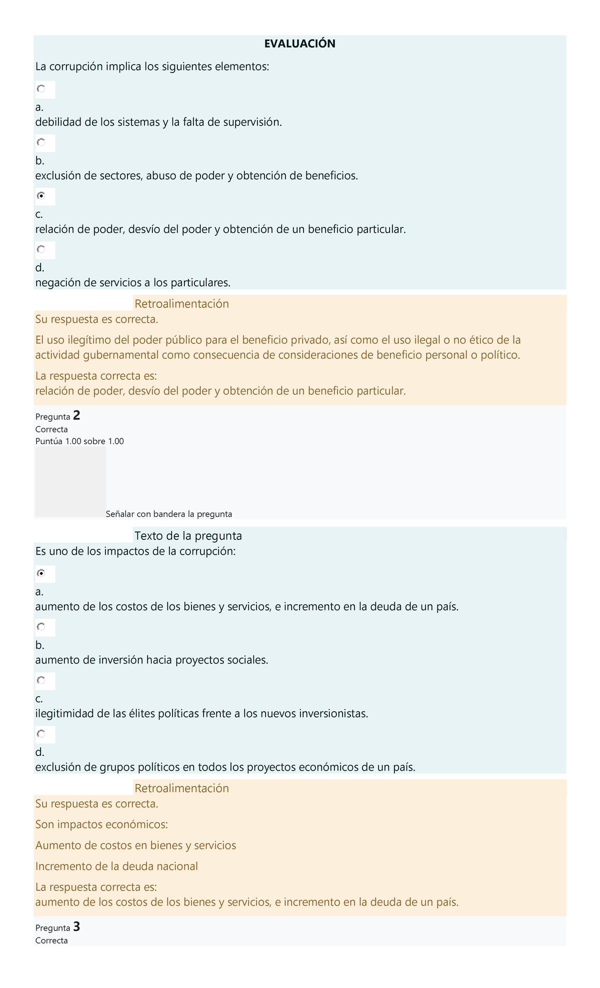 Elementos PARA Combatir EL Cohecho Internacional - EVALUACIÓN La ...