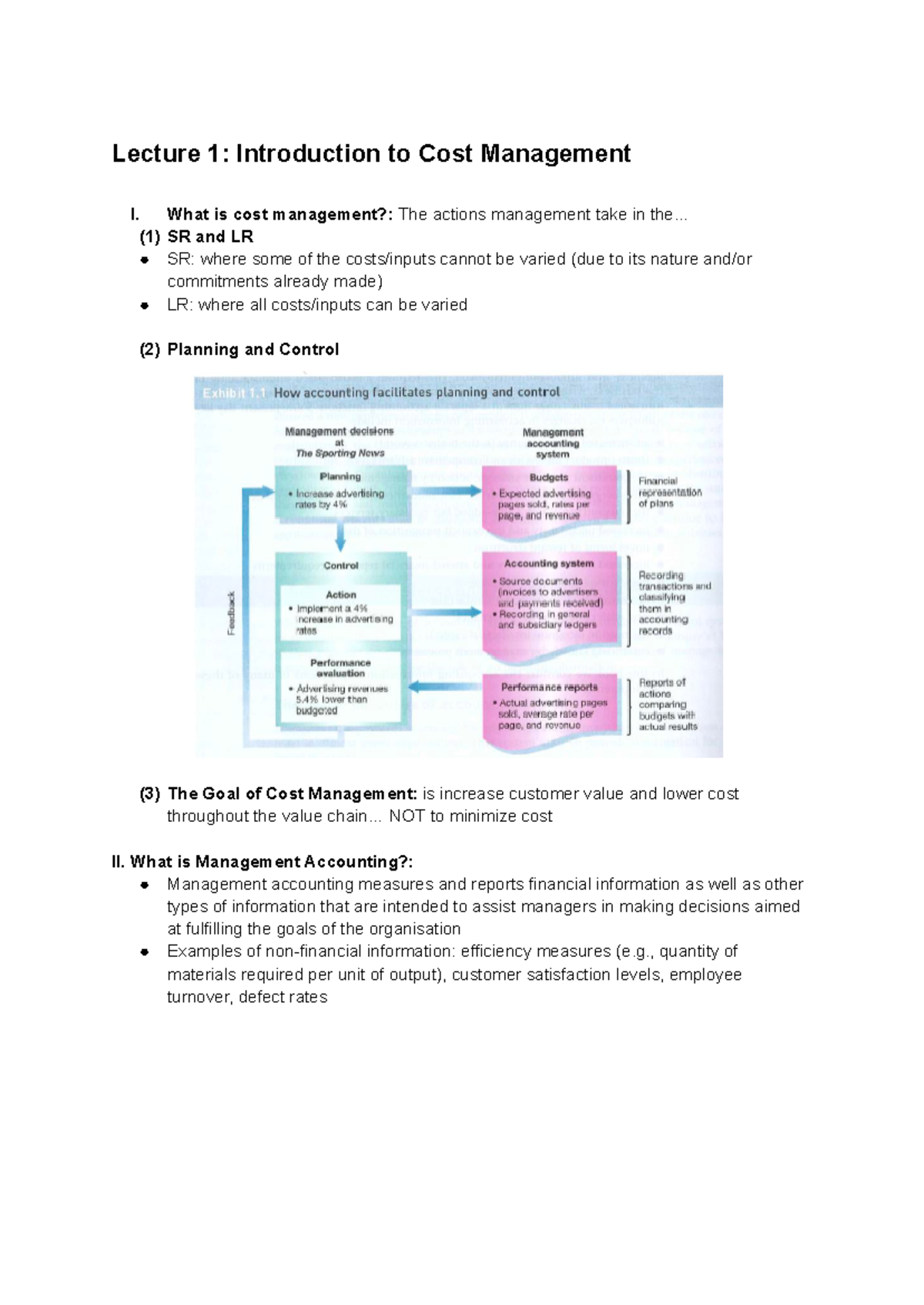 Cost management - heheheh - Lecture 1: Introduction to Cost Management ...