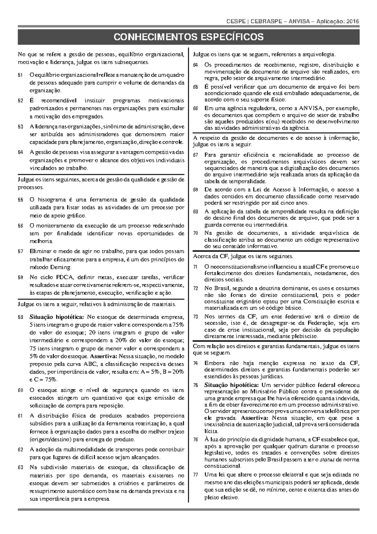 282 Anvisa 001 01 - Resumo nutrição enteral - CESPE | CEBRASPE – ANVISA ...