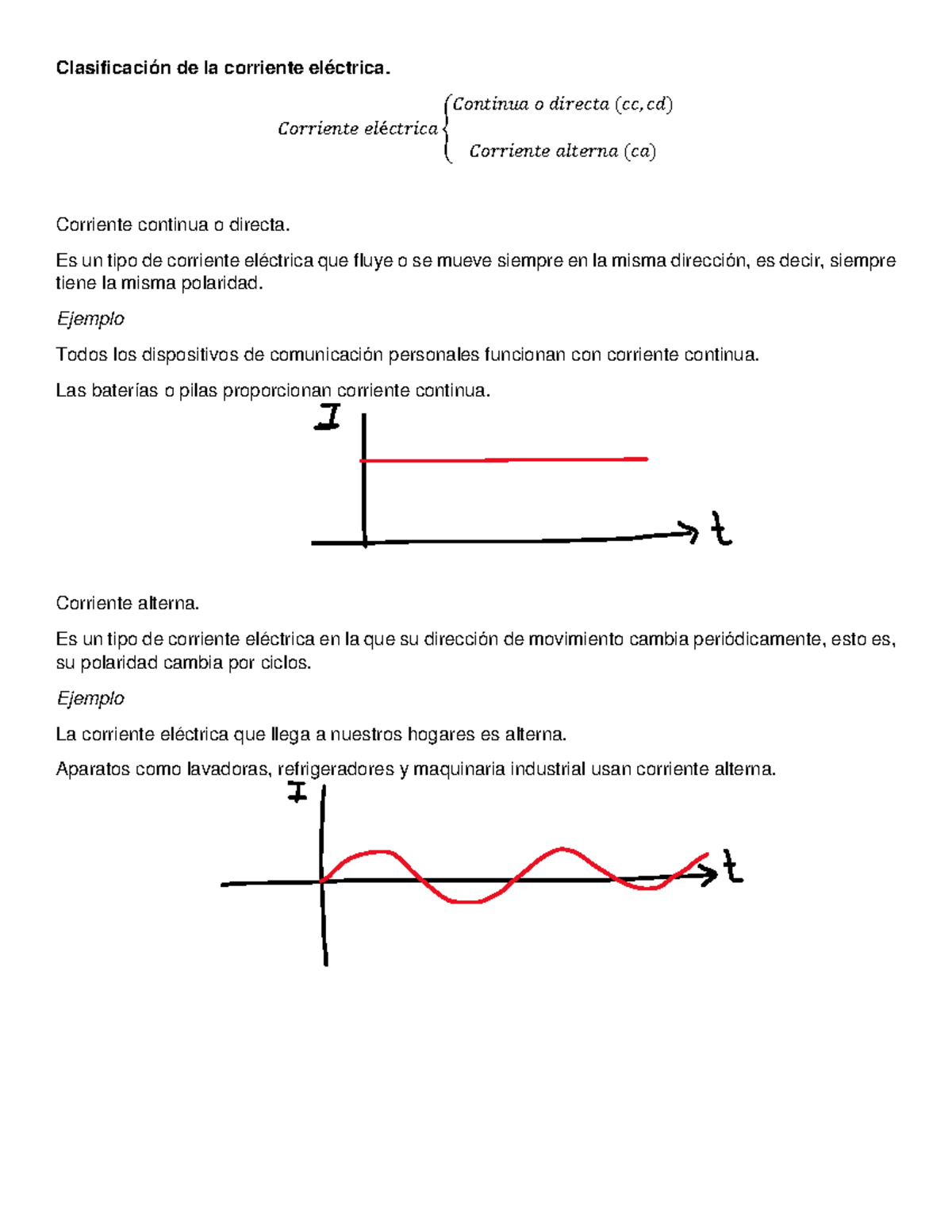 Sesion 9 - Clasificación de la corriente eléctrica. 𝐶𝑜𝑟𝑟𝑖𝑒𝑛𝑡𝑒 𝑒𝑙é𝑐𝑡𝑟𝑖𝑐𝑎 ...