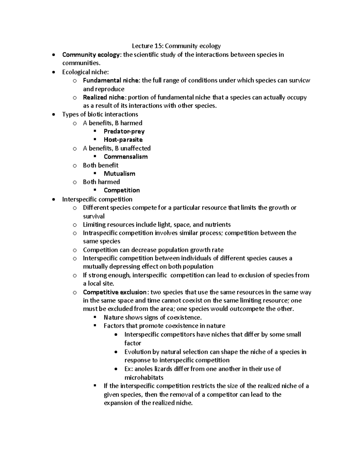 Lecture 15 Community Ecology Warning Tt Undefined Function 32 Warning Tt Undefined