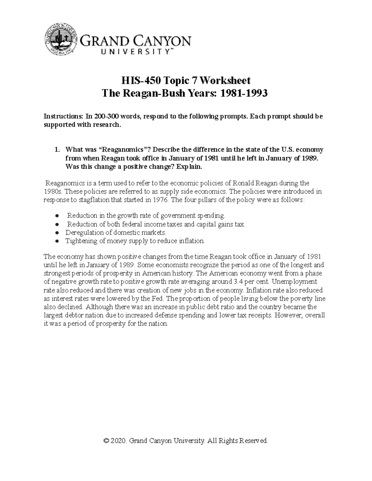 HIS 450 T7 The Reagan Bush Years Worksheet - HIS-450 Topic 7 Worksheet ...