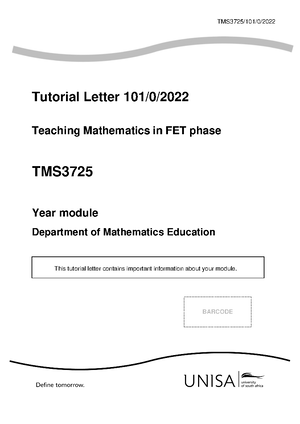 TPS3705 TL 103A 2022 25 days portfolio - TPS3705/103A/0/ Tutorial Letter 103A/0/ Teaching ...