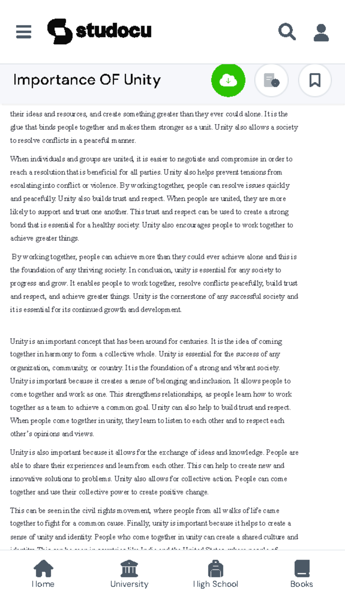 Importance OF Unity - Importance OF Unity Unity i… - their ideas and ...