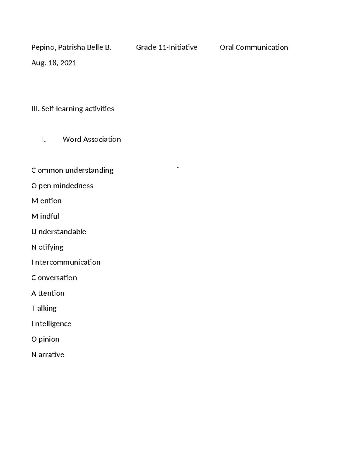 Oral-communication - re0e6789d5685 - English for everyday communication ...