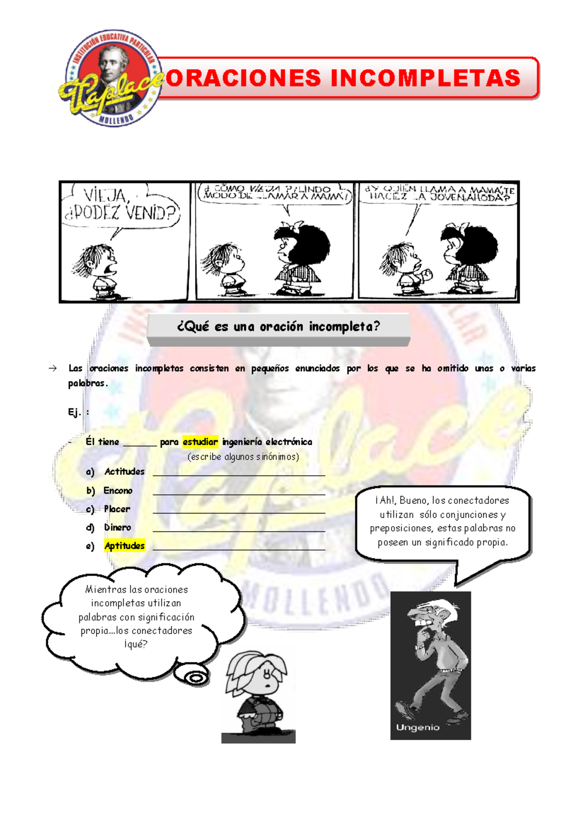 TEMA-11 Oraciones-Incompletas - ####### Mientras las oraciones ...