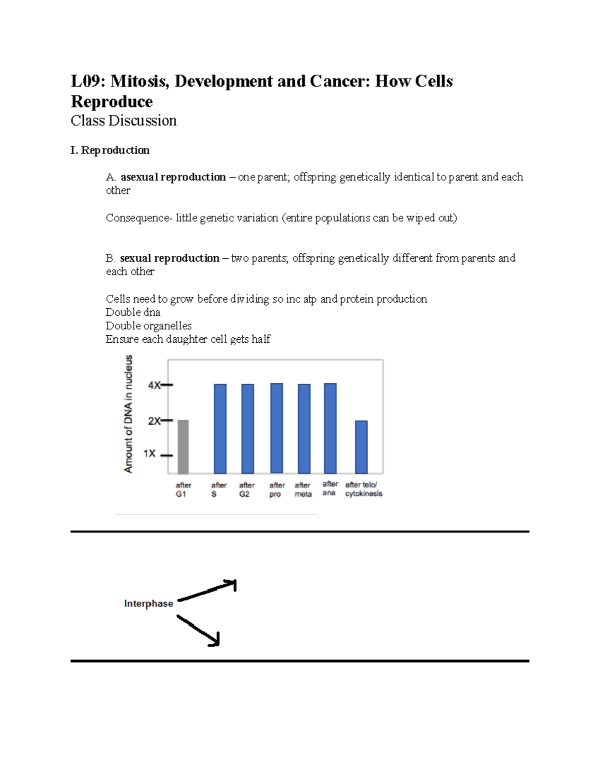 Lesson 9 Class Outline Mitosis, Development, and Cancer - L09: Mitosis ...