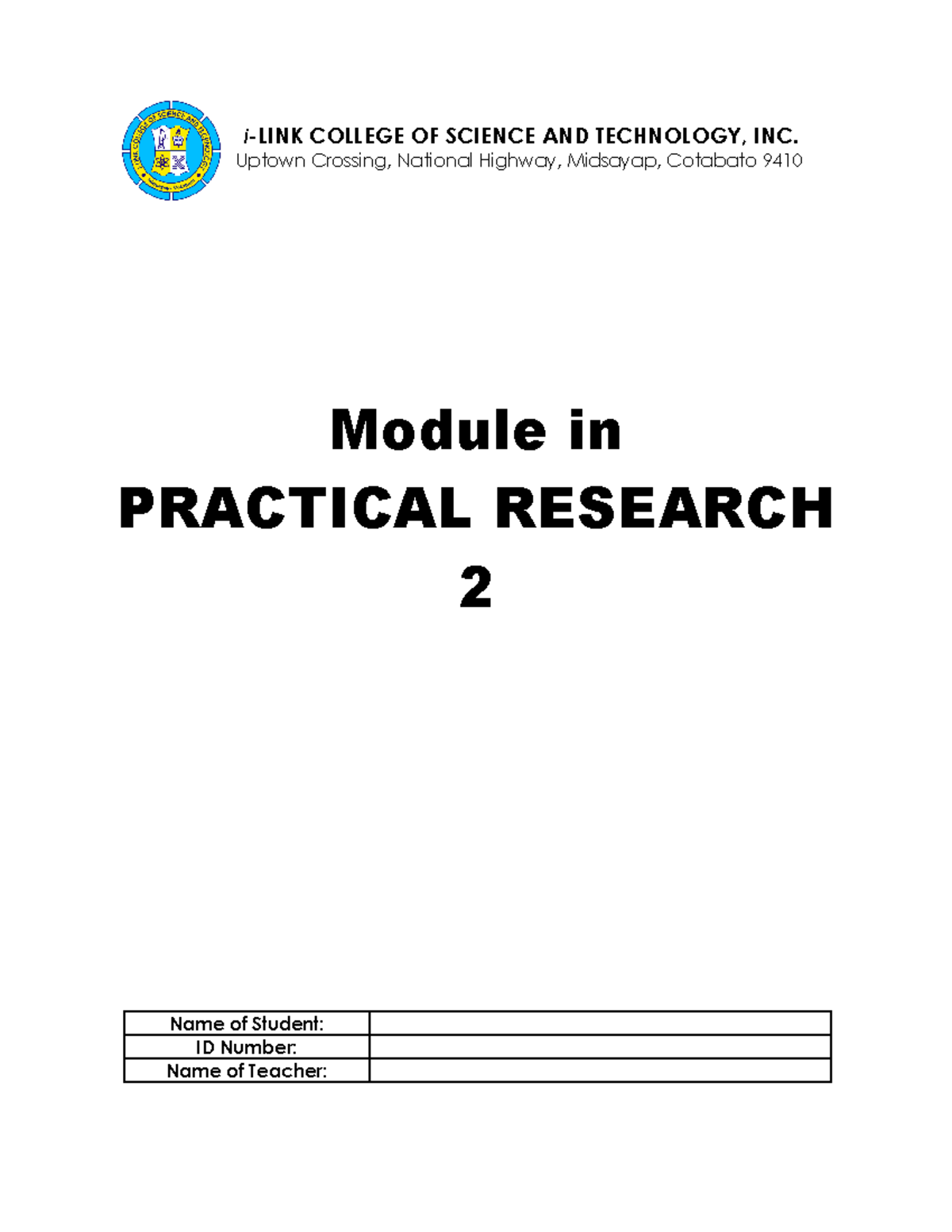 Practical Research 2 Module 1&2 - 22222PPPPPPPPRRESEARCH 2 i-LINK ...