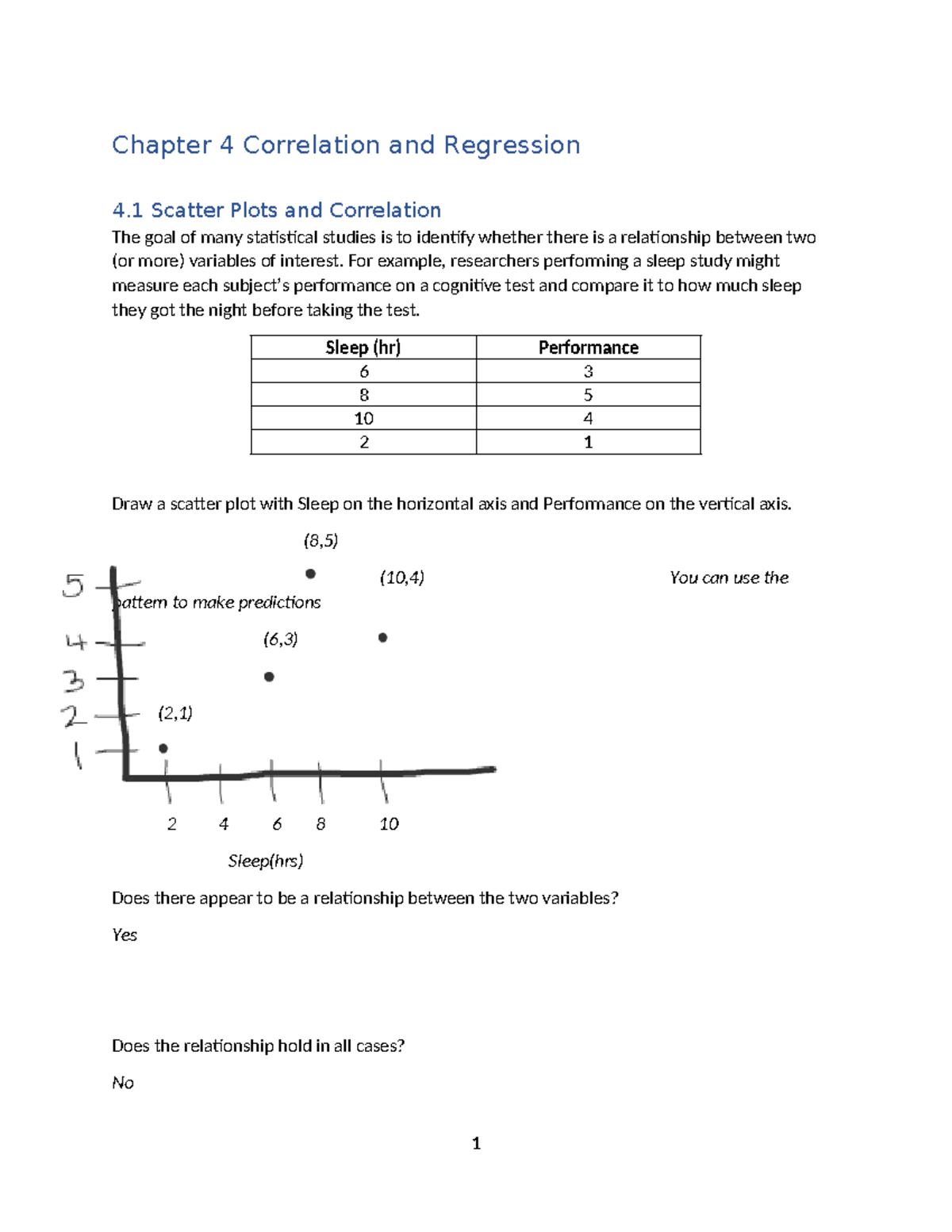 MATH 1680 Chapter 4 Notes - Chapter 4 Correlation and Regression 4 ...