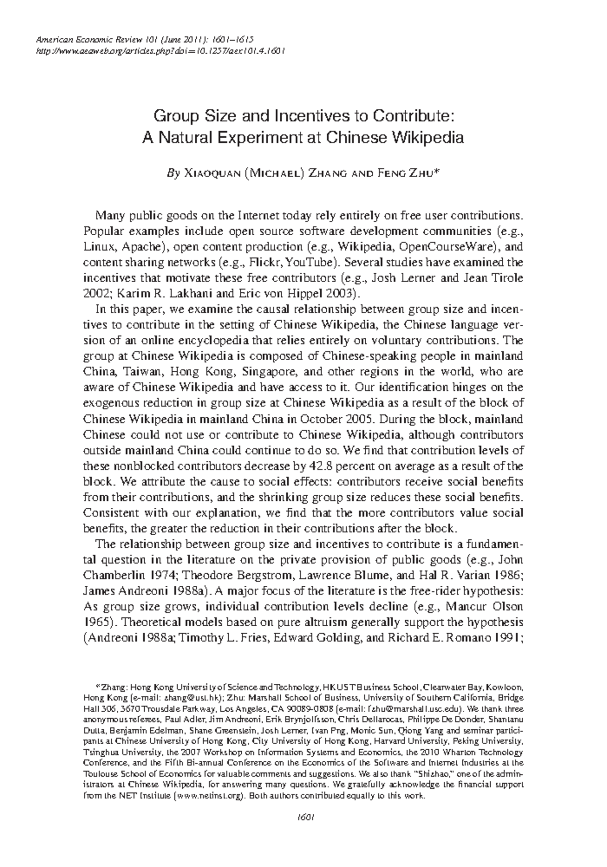 Paper - American Economic Review 101 (June 2011): 1601– aeaweb/articles ...