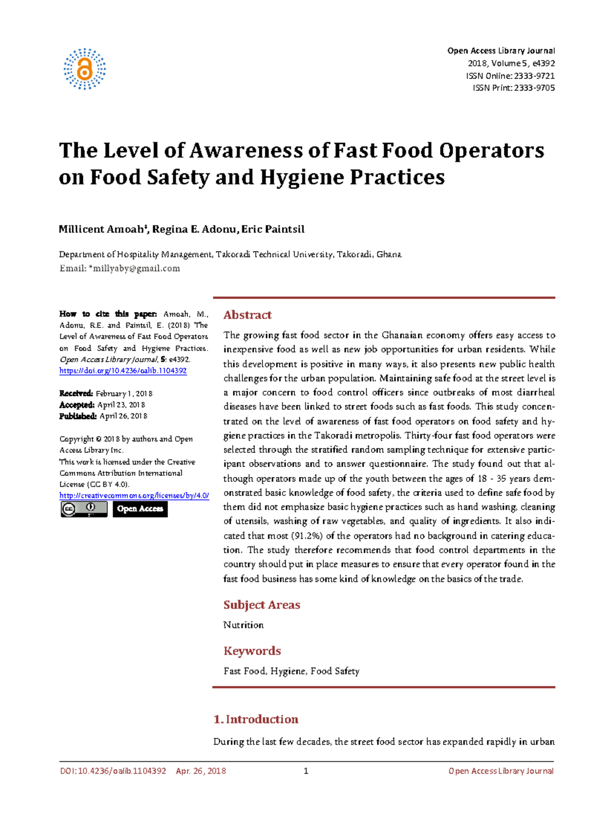 OALib J 2018 042514183877 - Open Access Library Journal 2018, Volume 5 ...