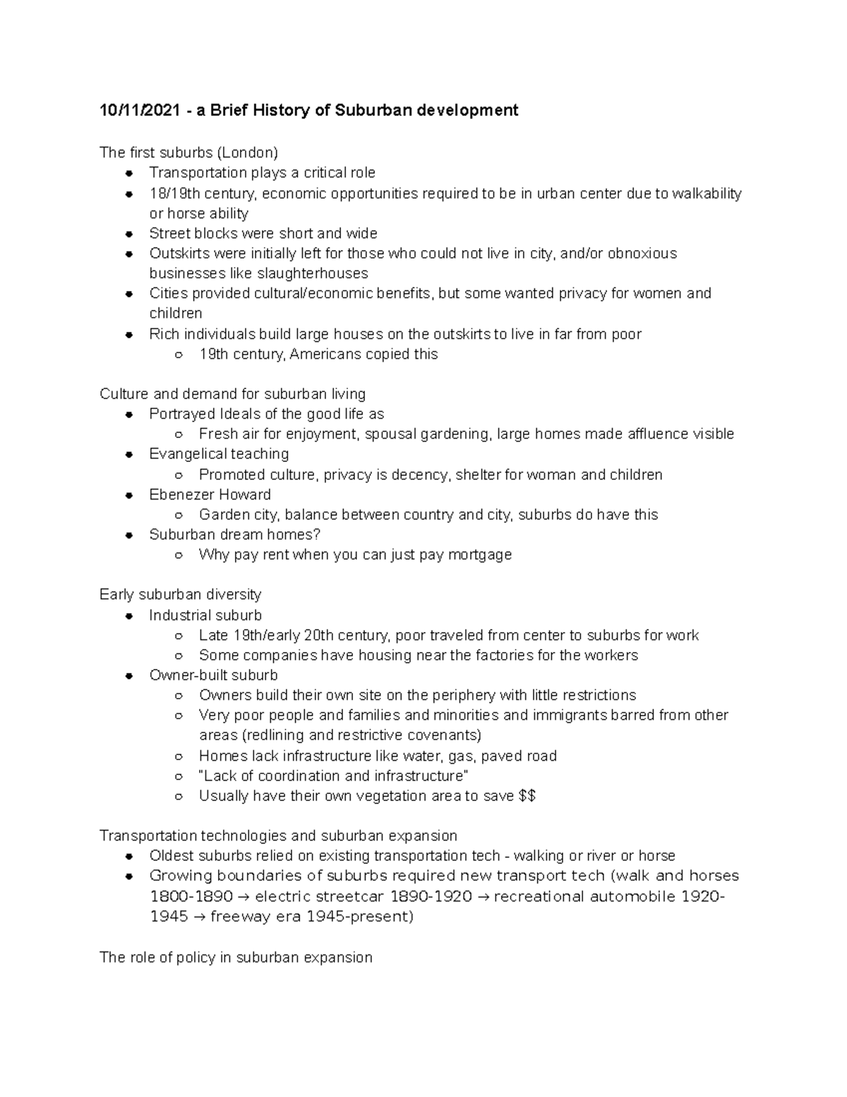 The Individual and Society week 8 Notes - 10/11/2021 - a Brief History ...