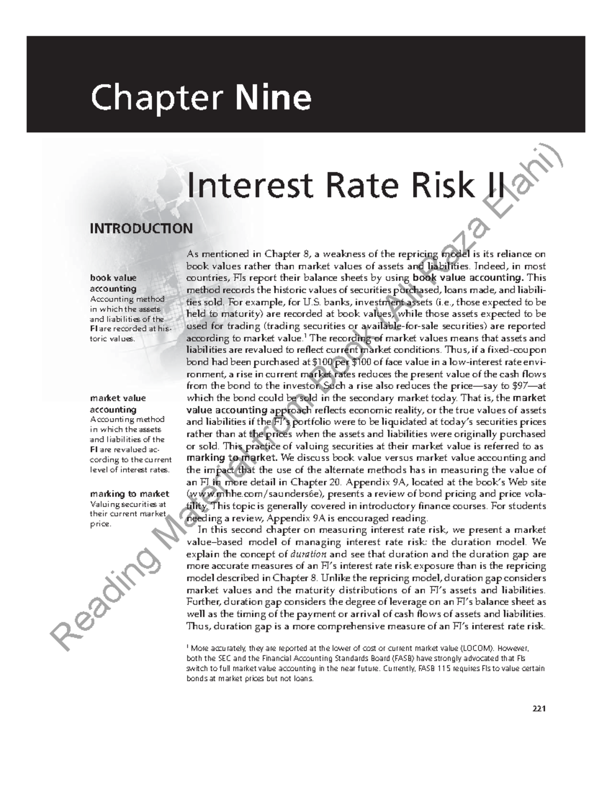 Interest Rate Risk 2 - 221 Chapter Nine Interest Rate Risk II INTRODUCTION As mentioned in ...