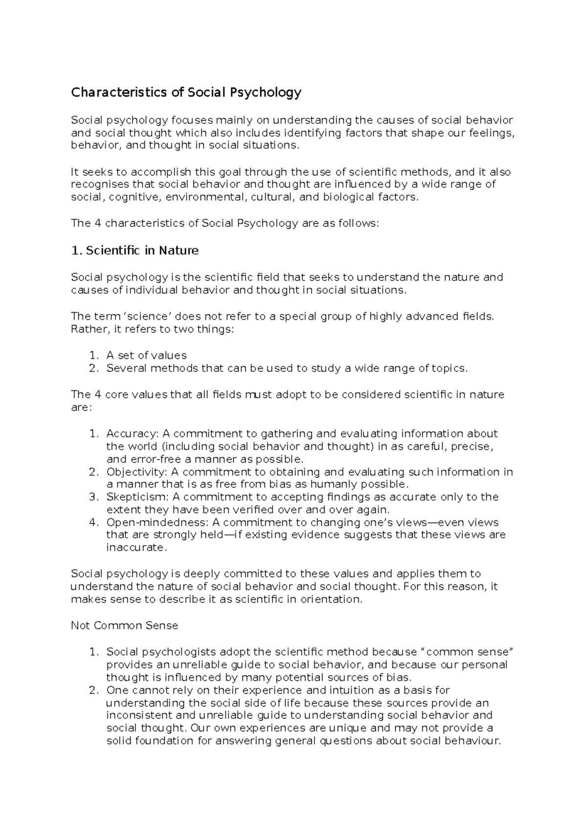 Social Psychology Lecture Notes 1 3 Characteristics Of Social social-psychology-lecture-notes-1-3-characteristics-of-social