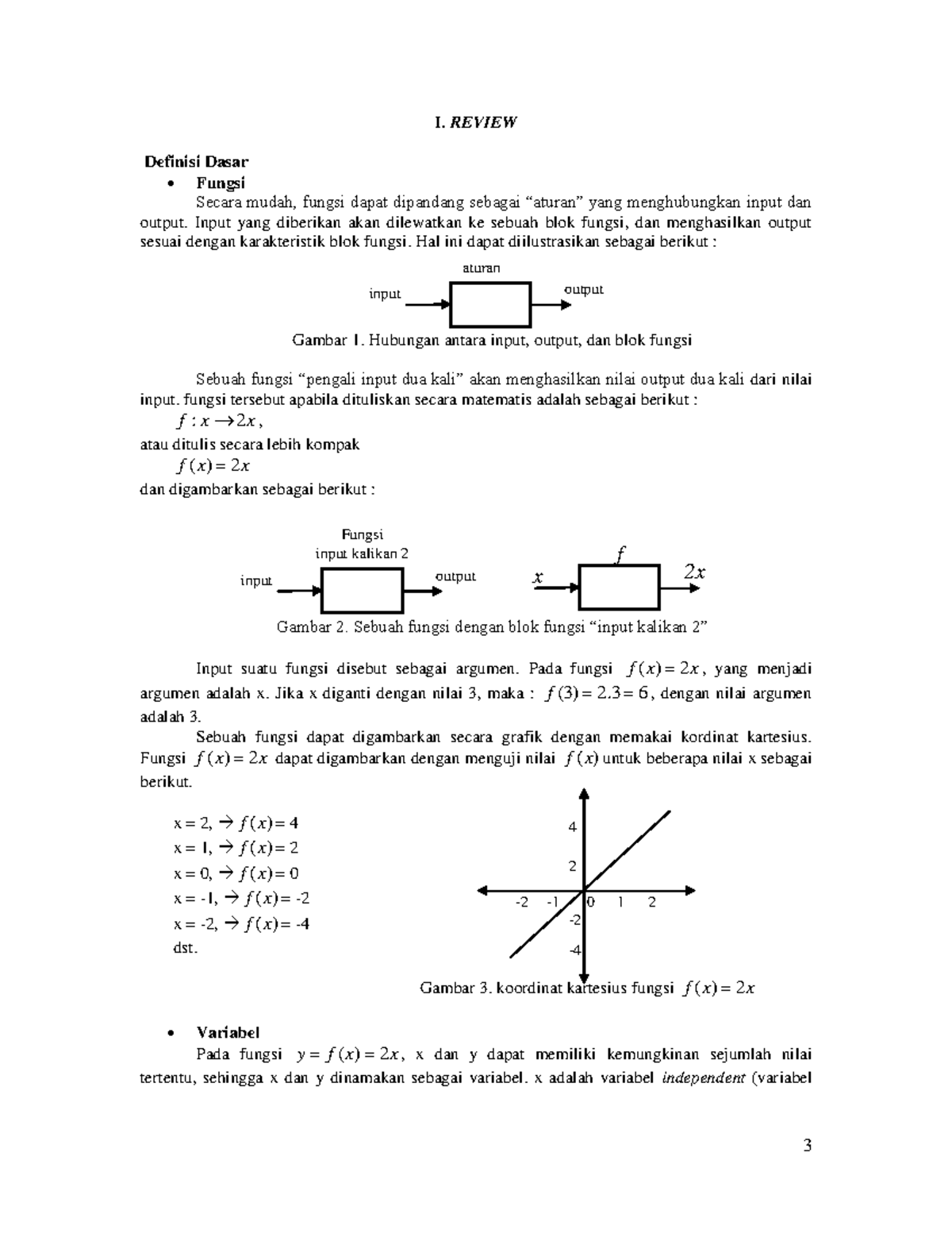 Matematika+Terapan - TERAPAN MATEMATIKA - I. REVIEW Definisi Dasar ...