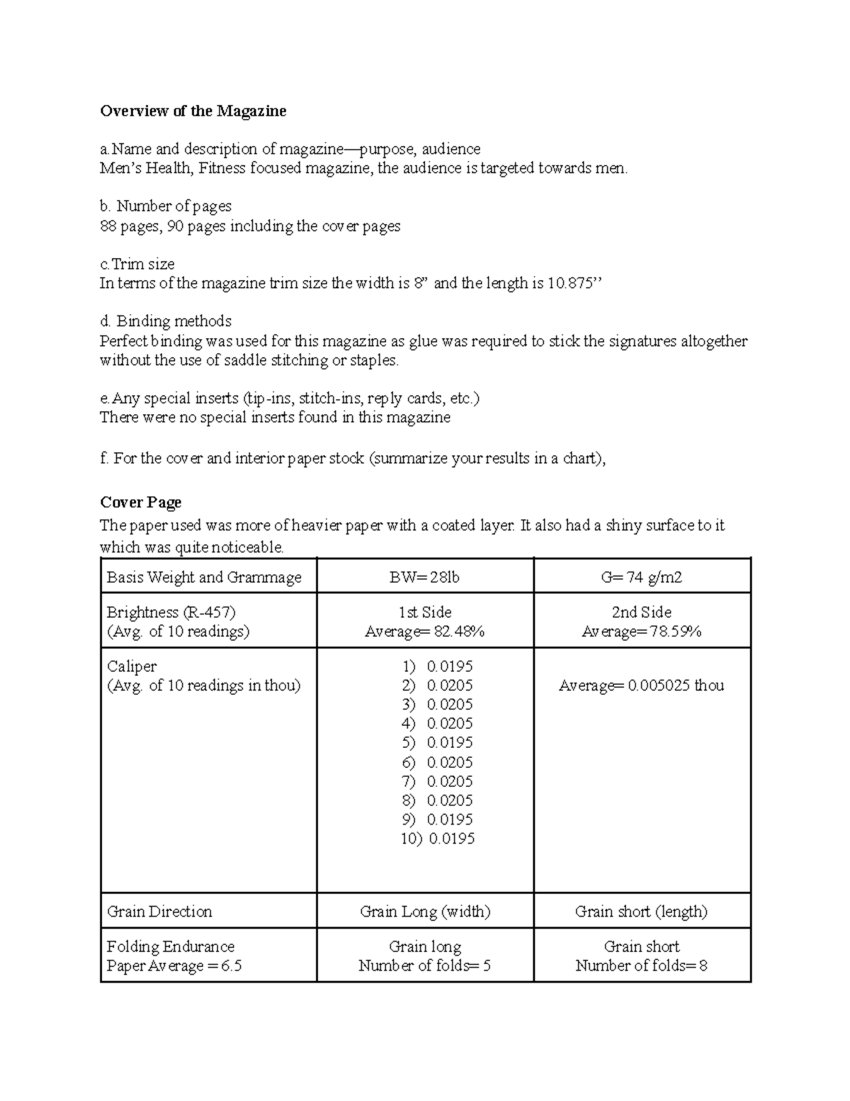 Lab 3 - Magazine Assignment - Overview of the Magazine a and ...