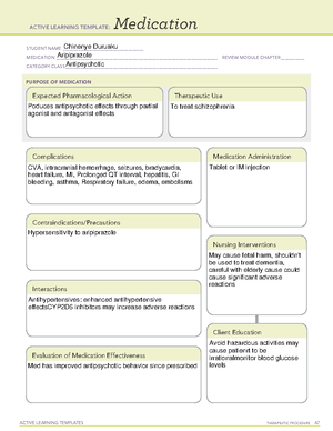 Benztropine-Med Card - ATI-MEDICATION CARD - ACTIVE LEARNING TEMPLATES ...